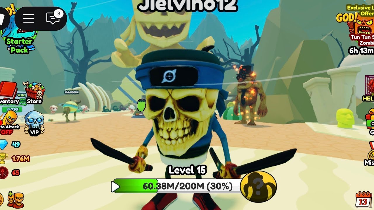 Brainrot Zombie Evolution Brainrot Oasis Level Max - YouTube