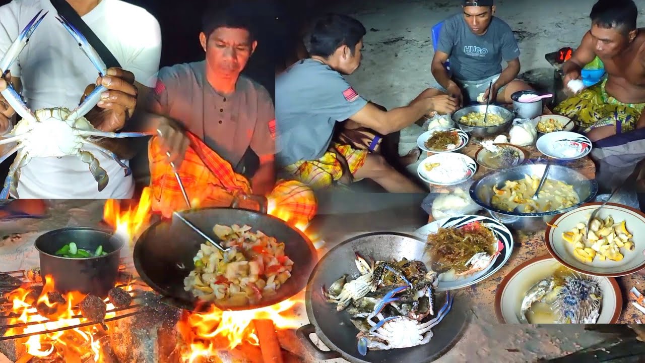 Berburu makanan laut || kepiting, kerang rangah, siput, ikan pari ...