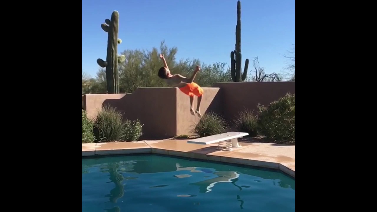 BackFlip Into My Pool!?! - YouTube