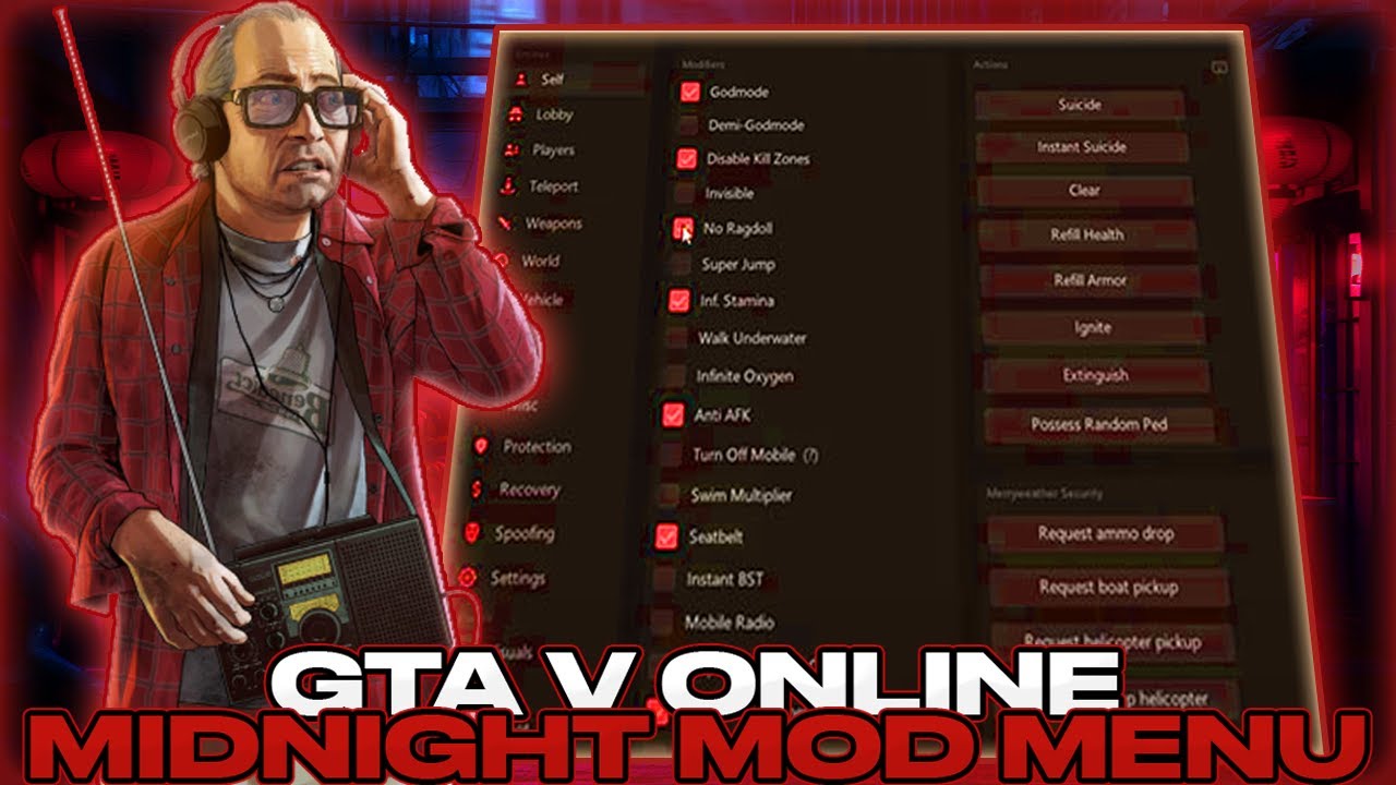 *Showcase* Gta V Online - Midnight Mod Menu | Greated Mod For GtaV ...
