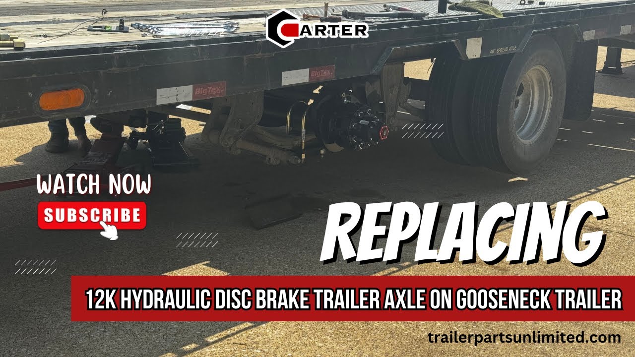 Replacing 12k Hydaulic Disc Brake Trailer Axle on Gooseneck Trailer ...