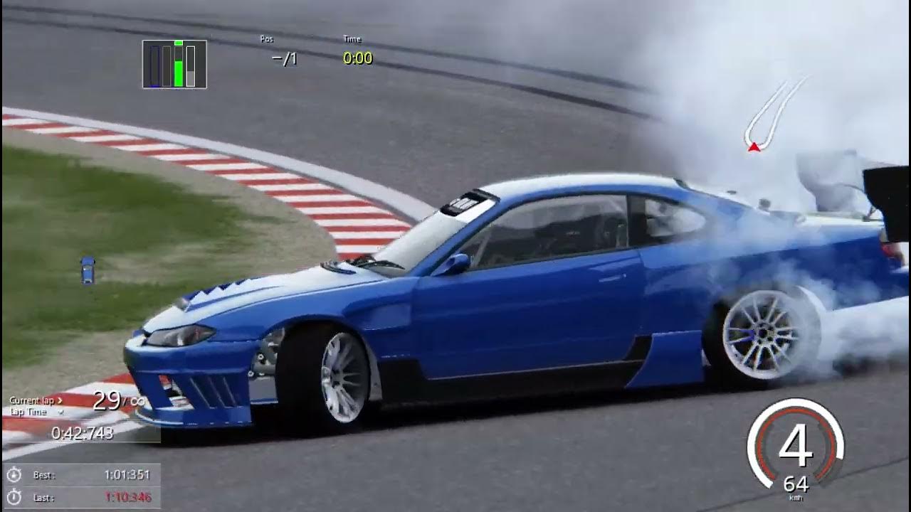 Assetto Corsa VDC Nissan Silvia S15 Public RB30 4.0 at Tsukuba Circuit Drift Attack - YouTube