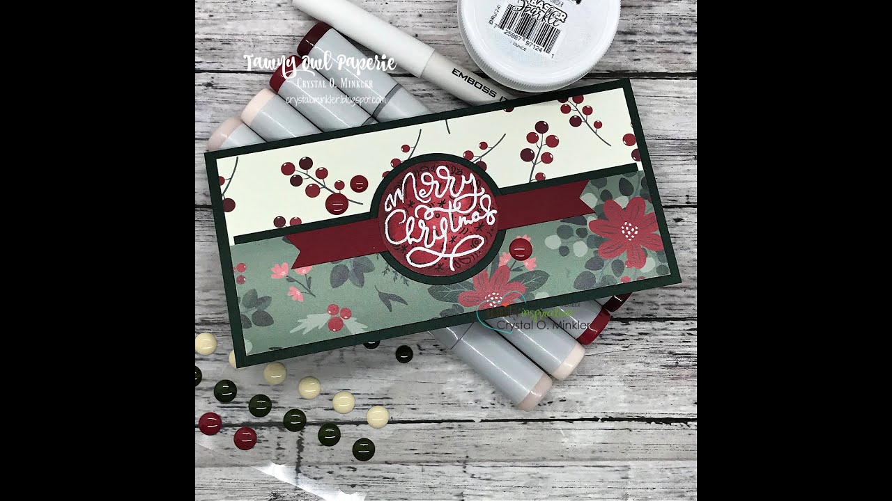 Unity Quick Tip: Mini Christmas Slimline Card with Pattern Papers ...