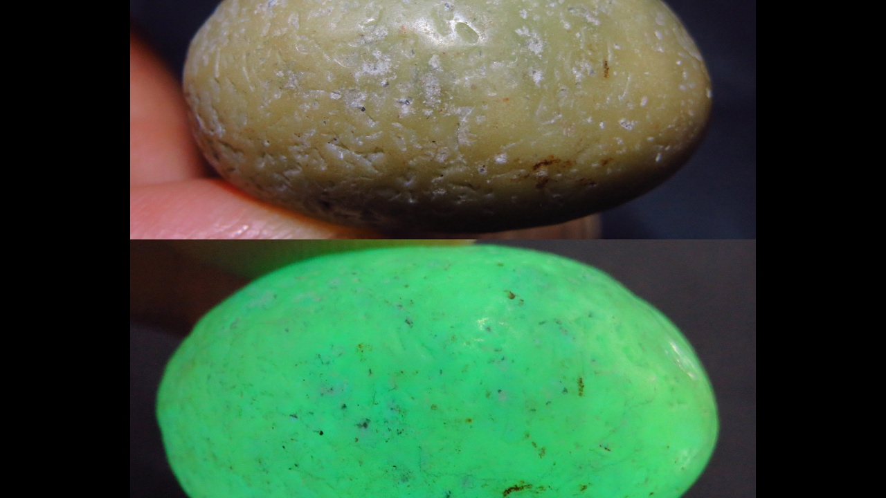 (TGS03)141,2Cts BATU Fosfor ALAM MENYALA DALAM GELAP, GLOW IN THE DARK ...