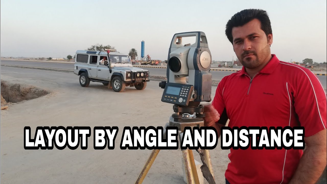 Layout by angle and distance with total station. - YouTube