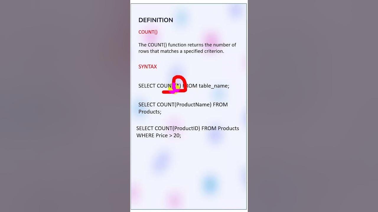 SQL COUNT() Function - SQL Server Training in Chennai - kaashiv ...
