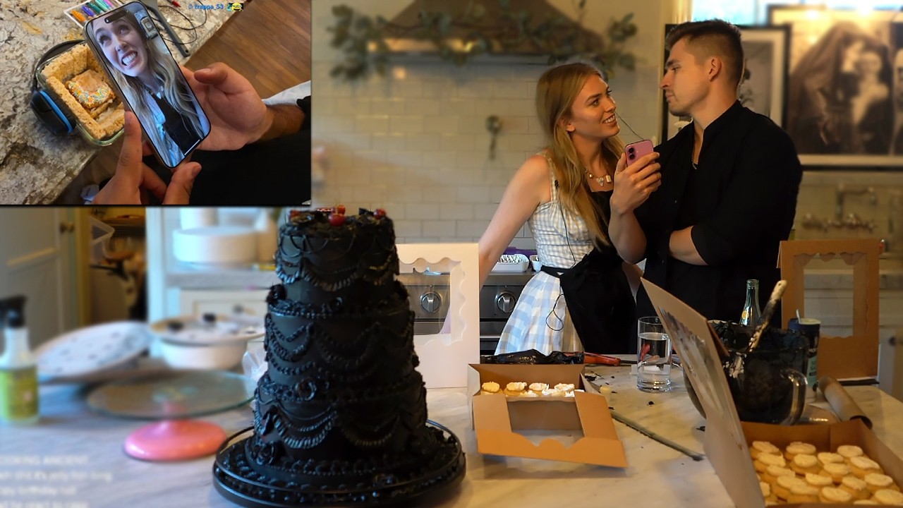 QTCinderella has competition for best birthday cake for Ludwig - YouTube