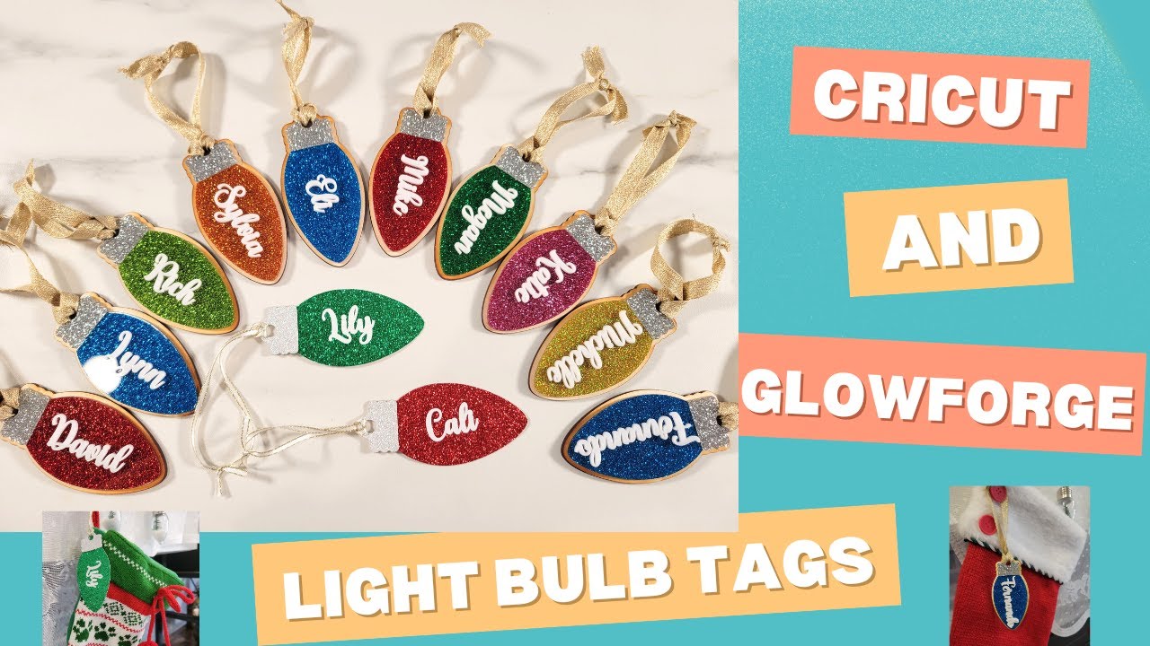 How to Make Personalized Glitter Lightbulb Tags with a Cricut or ...