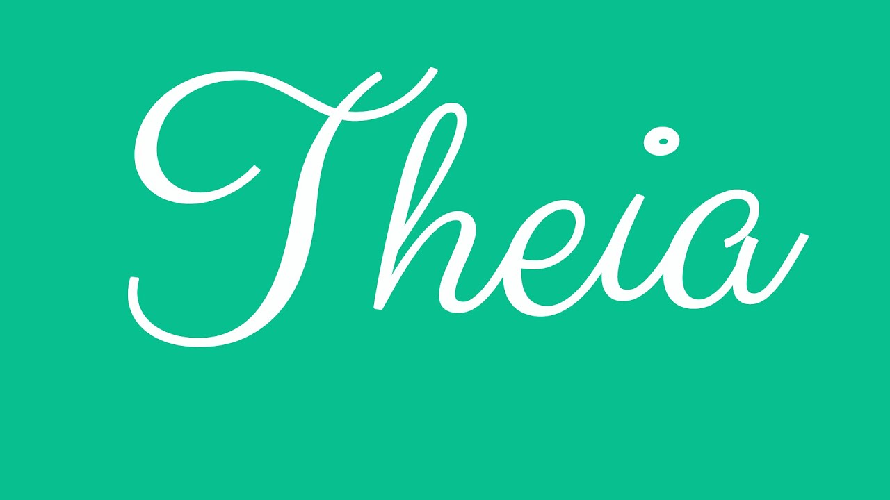 Learn how to Sign the Name Theia Stylishly in Cursive Writing - YouTube