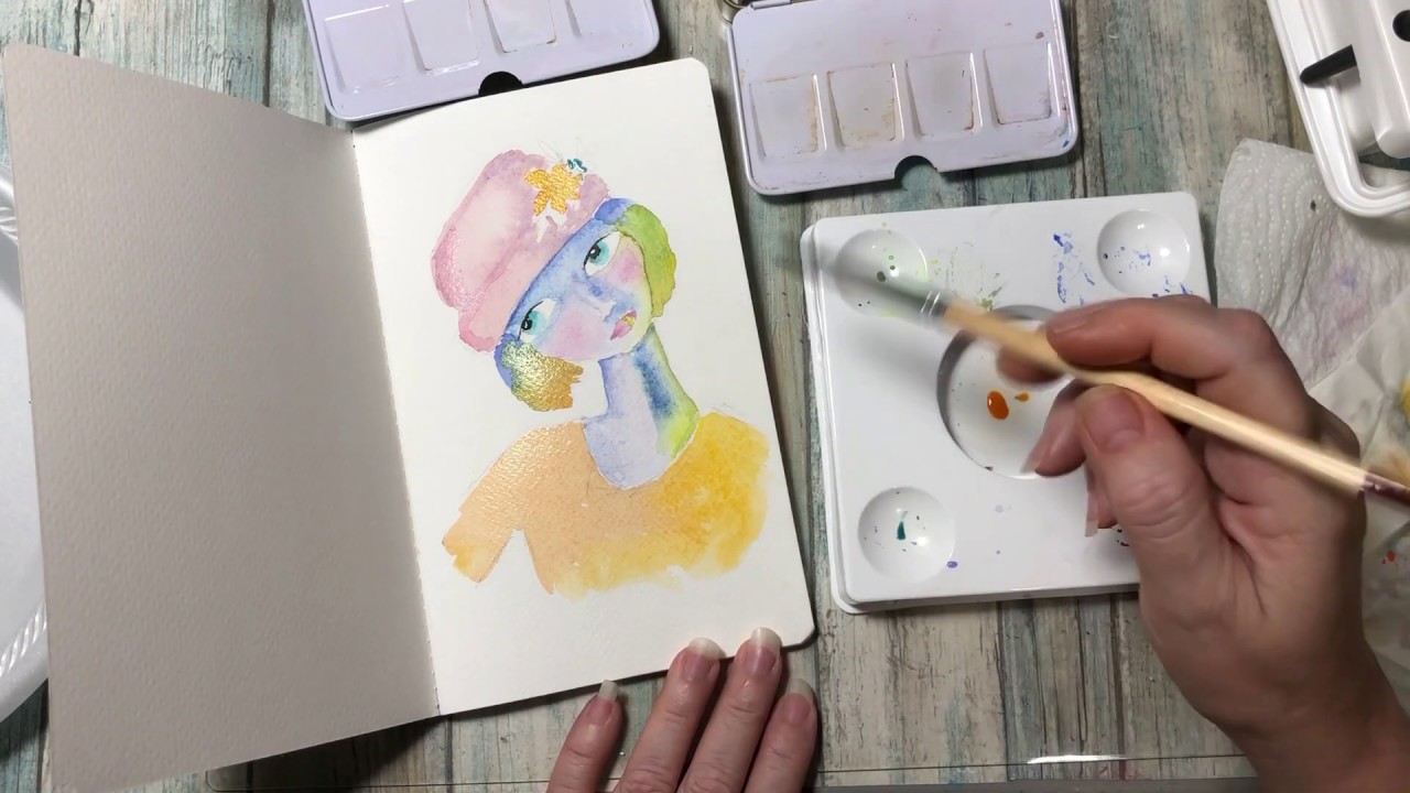 Watercoloring and using colors for shades - YouTube
