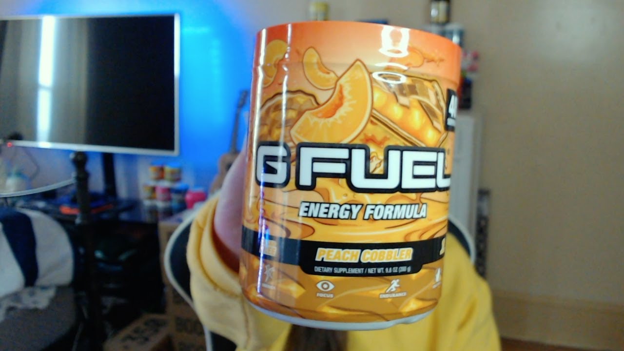NEW GFUEL PEACH COBBLER: with WATER and MILK. - YouTube