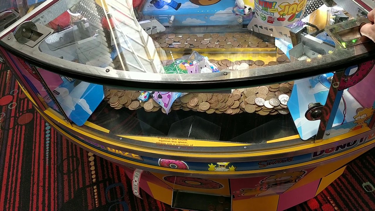 The Simpsons Donut Daze Shove Ha'penny/2p machine/coin pusher - YouTube