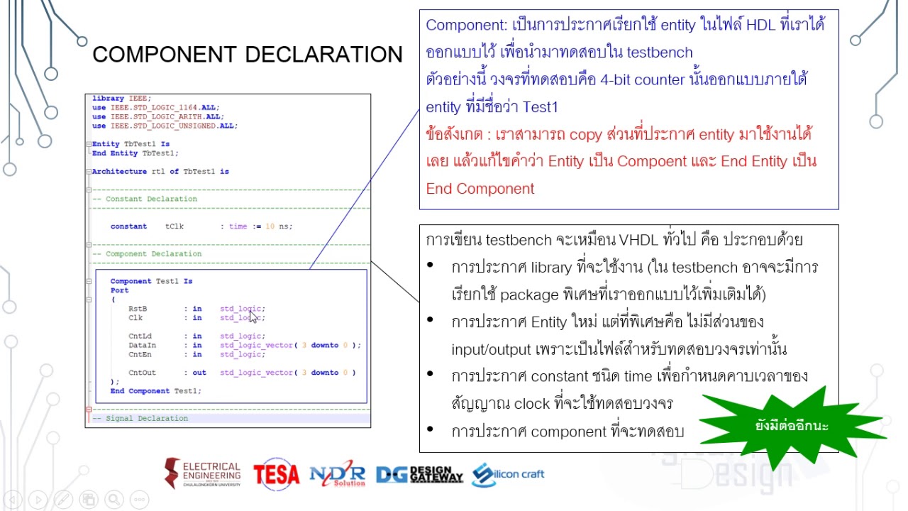 DDCamp2019_Day2 [Lecture Part 1/2] - Testbench overview and VHDL for ...