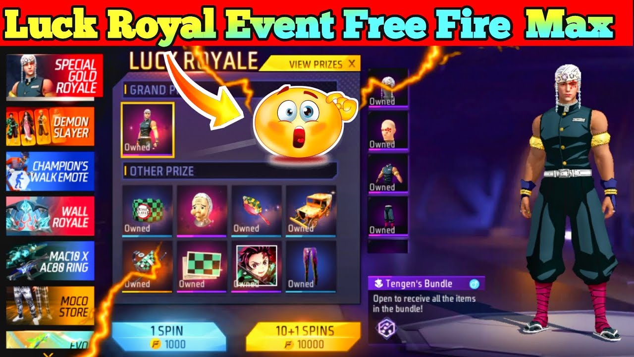 Luck royal new event free fire max | Today New event garena free fire ...