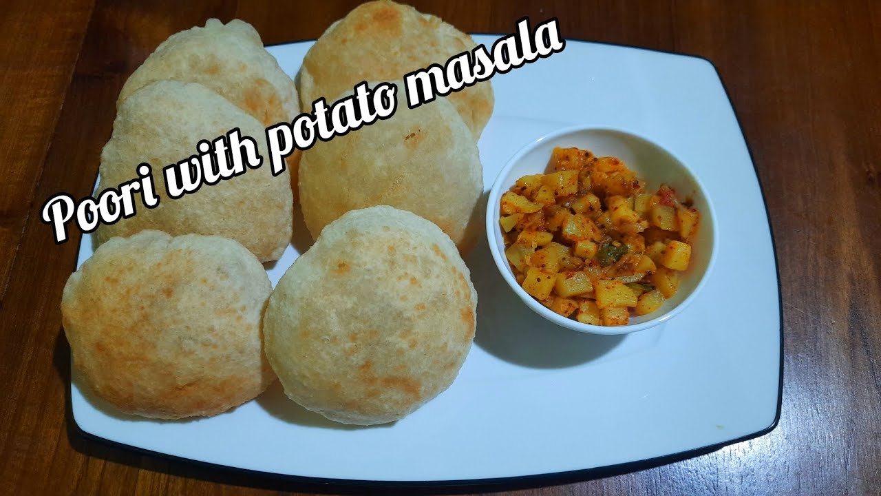Poori recipe | poori with potato curry recipe| how to make fluffy poori ...