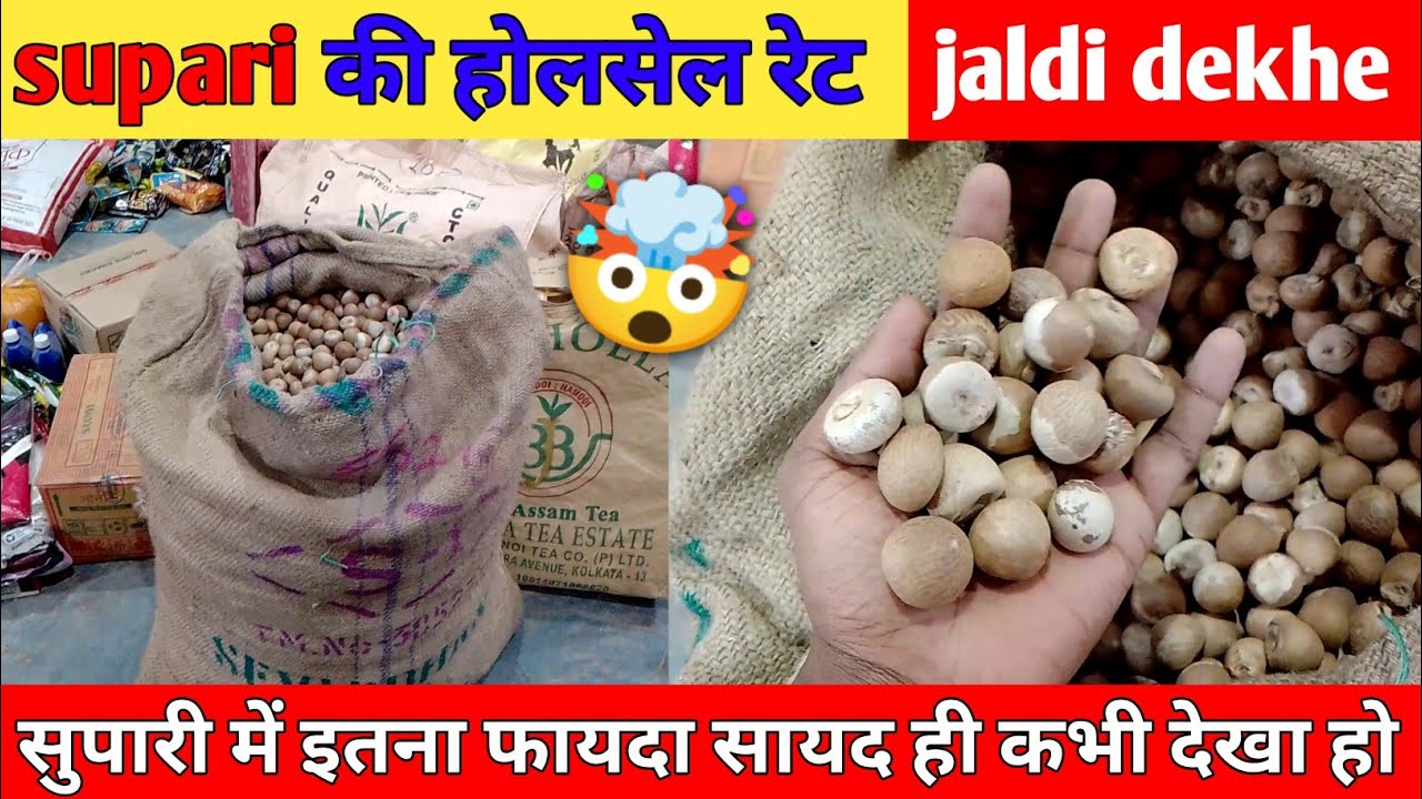 supari ki wholesale rate || सुपारी की ताजी रेट | betel nut | - YouTube