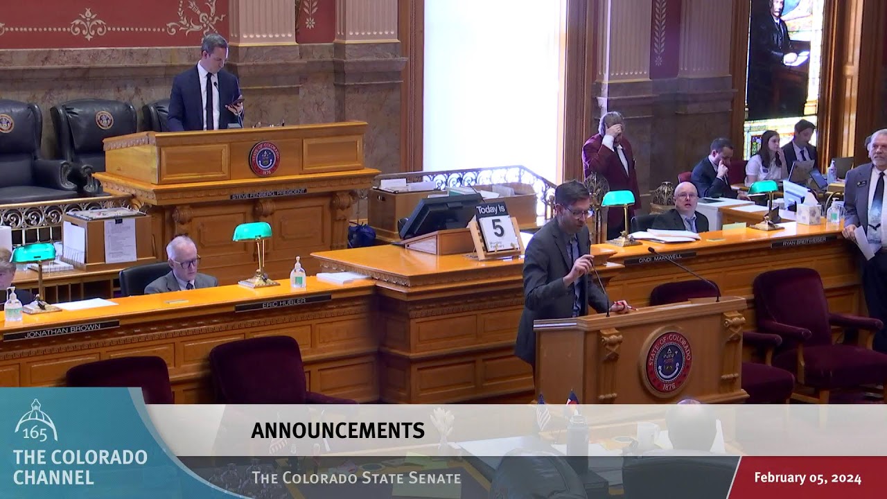 Colorado Senate 2024 Legislative Day 027 - YouTube