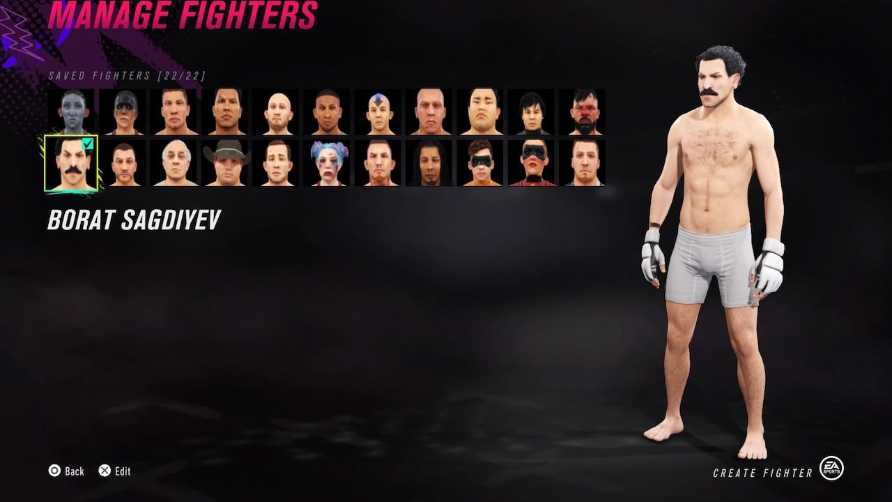 All Of My Created Fighters pt.2 (23-44) || UFC 4 CAF Showcase - YouTube