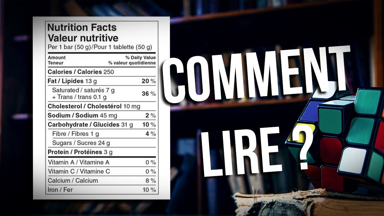 Comment lire le tableau des valeurs nutritives ??? - YouTube