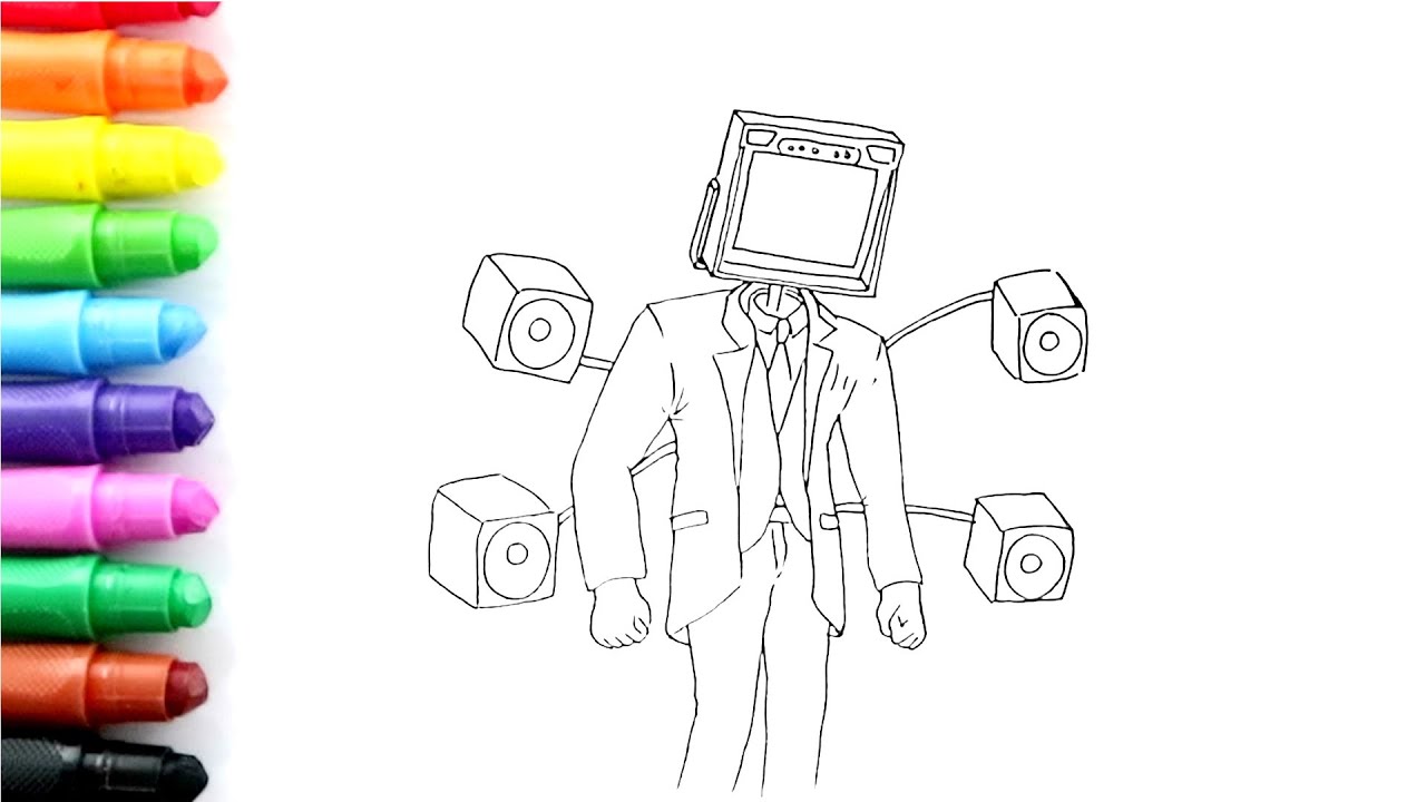 How To Draw LARGE TVMAN (SKIBIDI TOILET 70 ) - YouTube