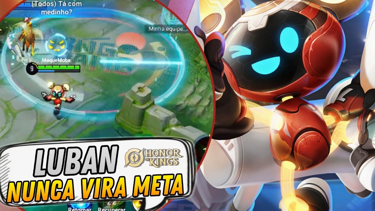 JOGUEI COM A NOVA SKIN DO LUBAN | MESTRE DO PING PONG - HONOR OF KINGS - YouTube