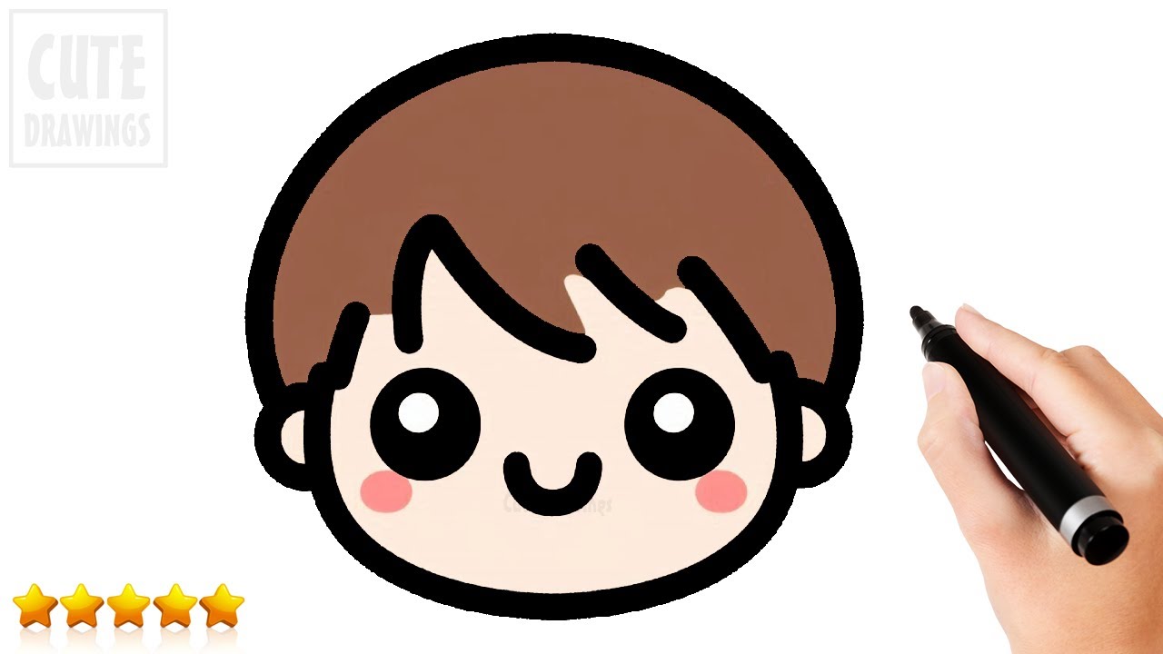 Simple Boy Face Drawing 🤎 Fun and Easy Tutorial - YouTube