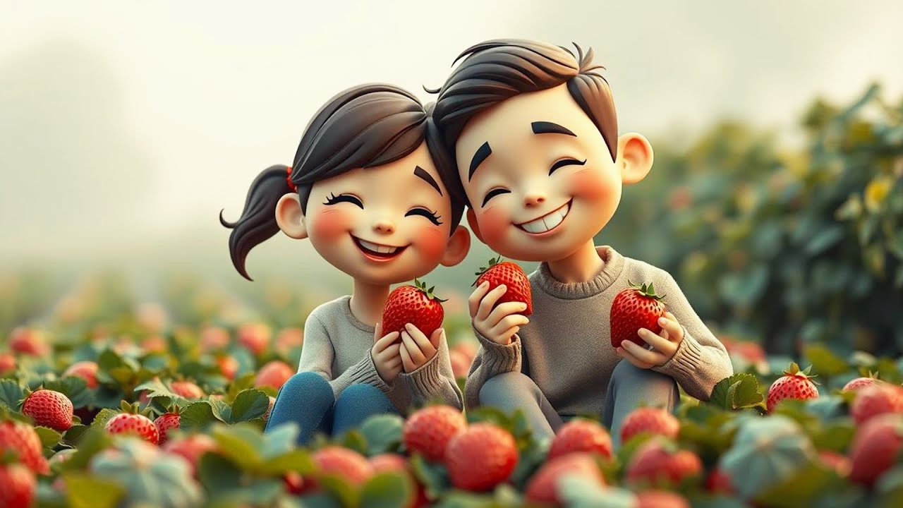 Strawberry Picking Song | Fun & Educational Nursery Rhyme for Kids ...