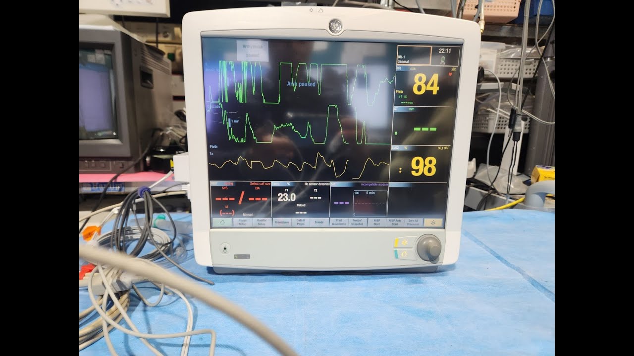 GE CARESCAPE B650 Anesthesia Patient Monitor - YouTube