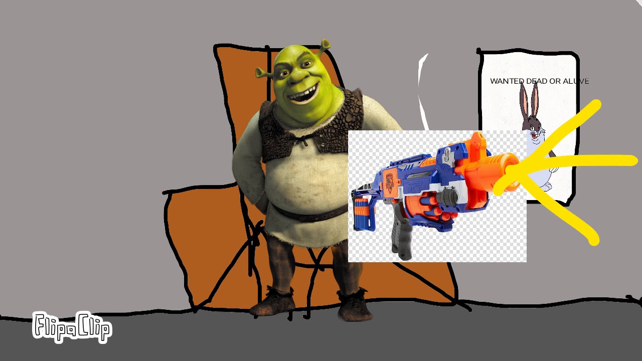 Shrek has a nerf gun! - YouTube