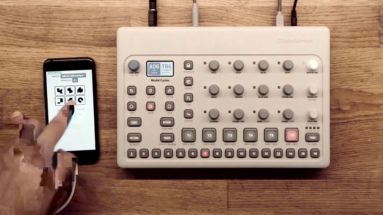 Elektron Model:Cycles random machine. iPhone web app controlling ...