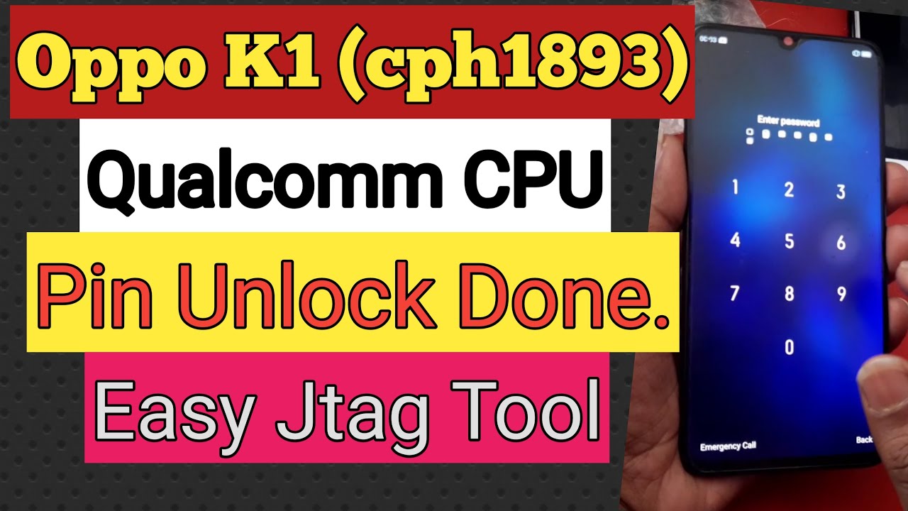 Oppo k1( cph1893 ) Pin Unlock Done. Easy Jtag Tool. #jahirul islam ...
