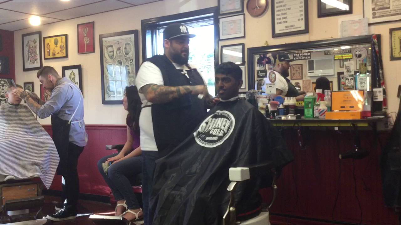 Loyalty Barbershop Drew getting a haircut at Loyatly Barbershop with ...