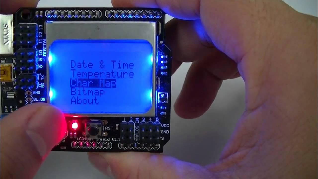 LCD4884 Shield Demo - YouTube