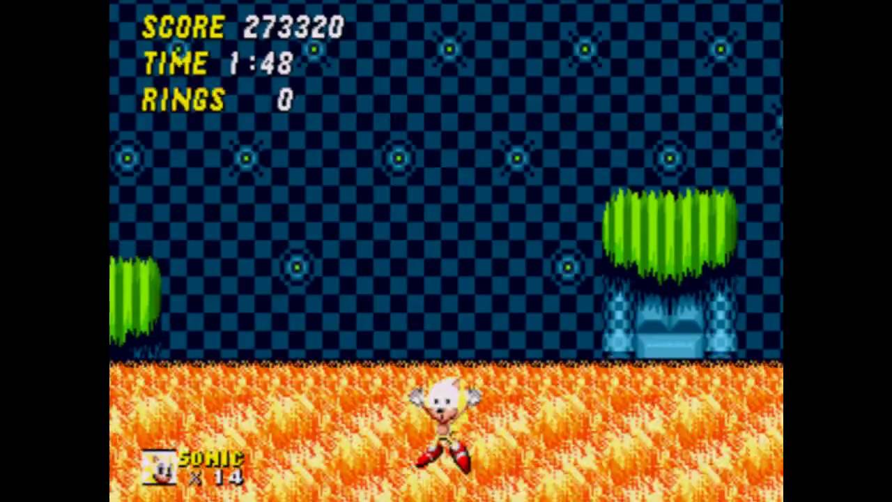 Sonic 2 - "Falling Through Lava". - YouTube