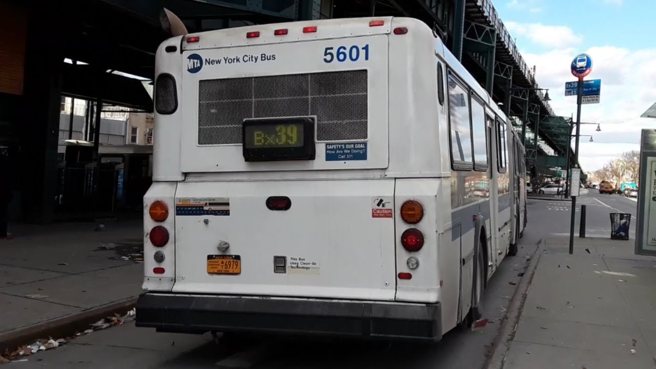 MTA: 2003 New Flyer D60HF "Galaxy" Articulated [5601] Bx39 bus - YouTube