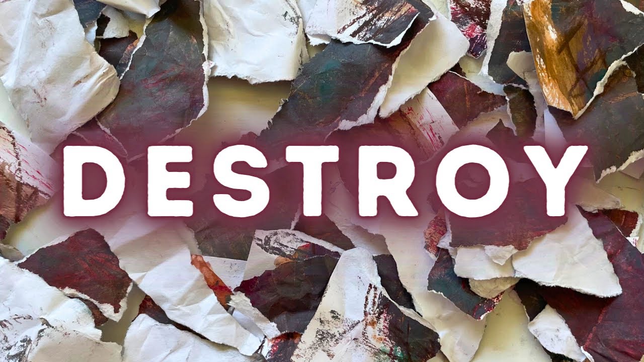 destructive art activity to release pent up emotion - YouTube