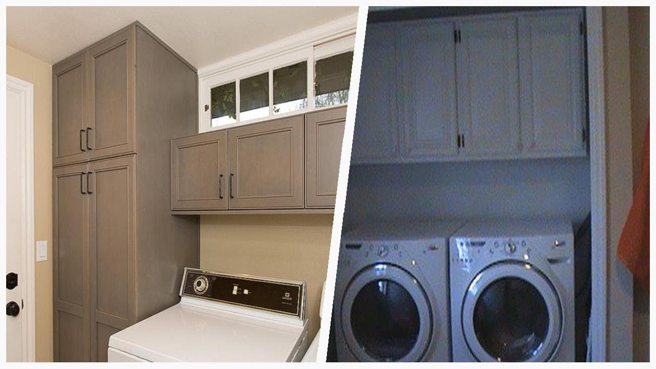 75 Budget Laundry Room With A Side-by-side Washer/dryer Design Ideas ...