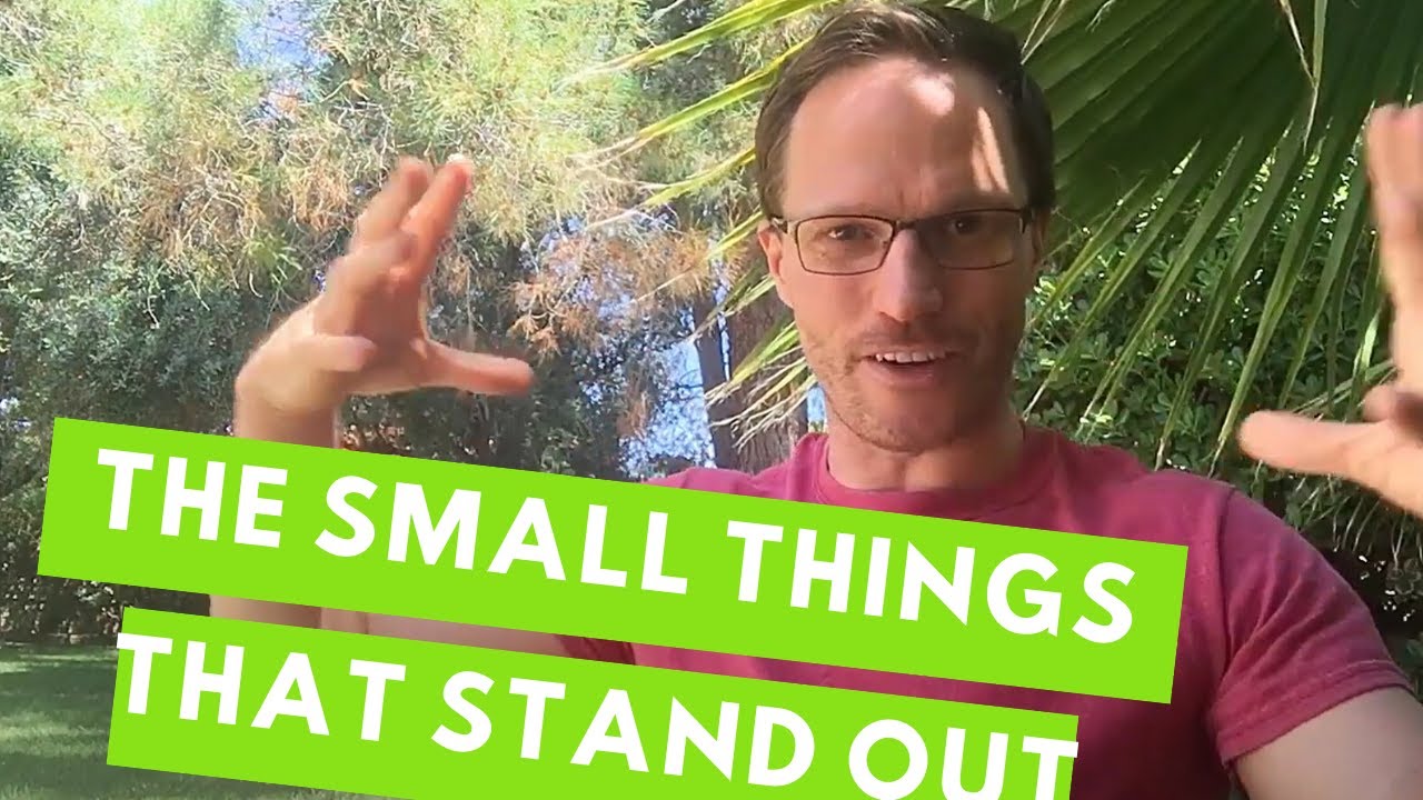 The small things that stand out. - YouTube