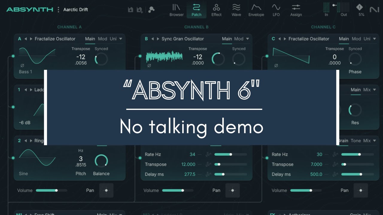 Absynth 6 by Native Instruments - No talking demo - YouTube