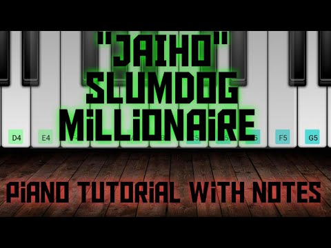 Jai Ho Song Piano Tutorial for Beginners with Notes | SlumDog ...