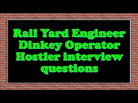 Rail Yard Engineer Dinkey Operator Hostler interview questions - YouTube