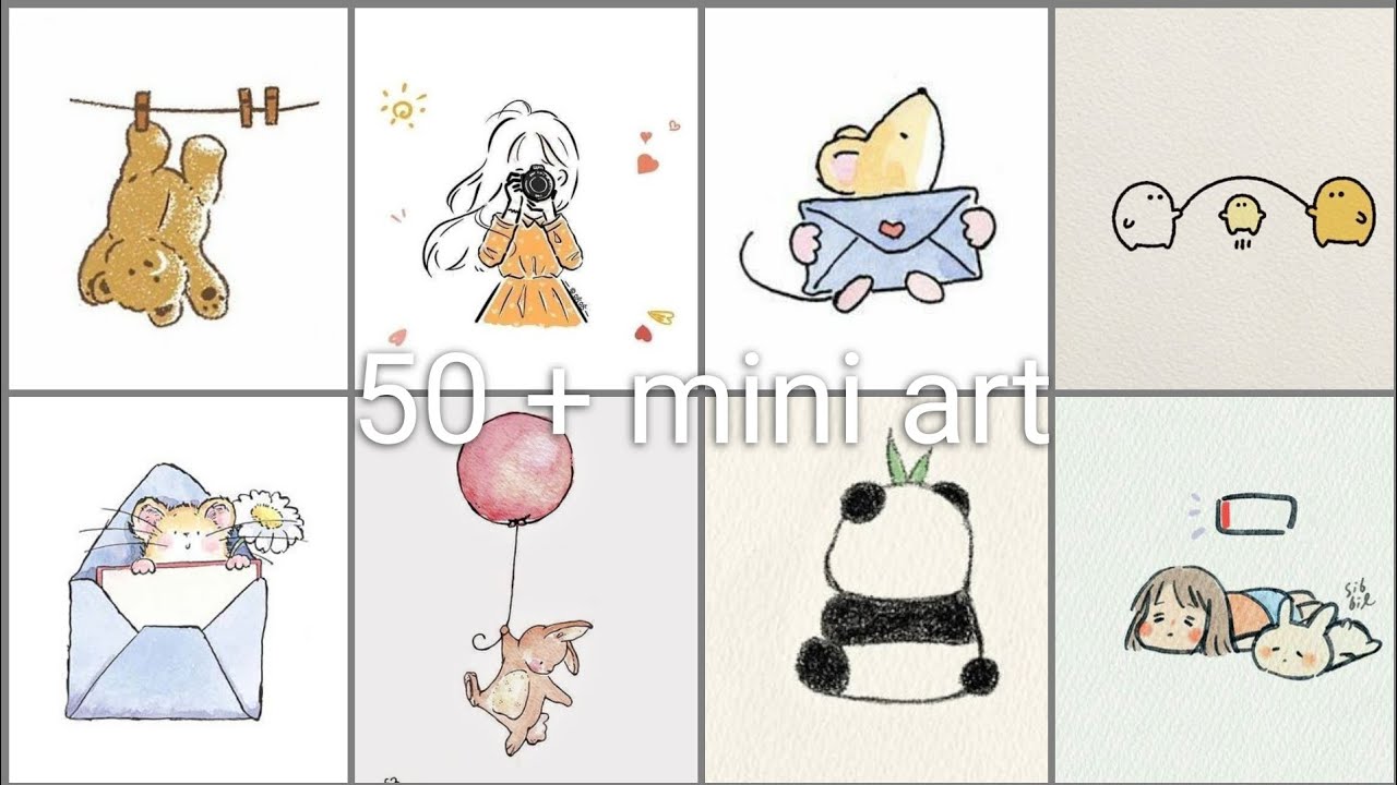 🎨 Tiny & Cute Mini Drawings | Aesthetic Sketch Ideas for Art Lovers ...