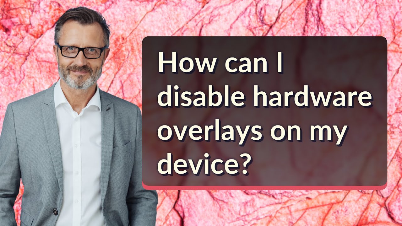 How can I disable hardware overlays on my device? - YouTube