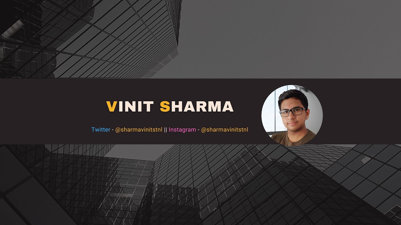 VINIT SHARMA Live Stream - YouTube