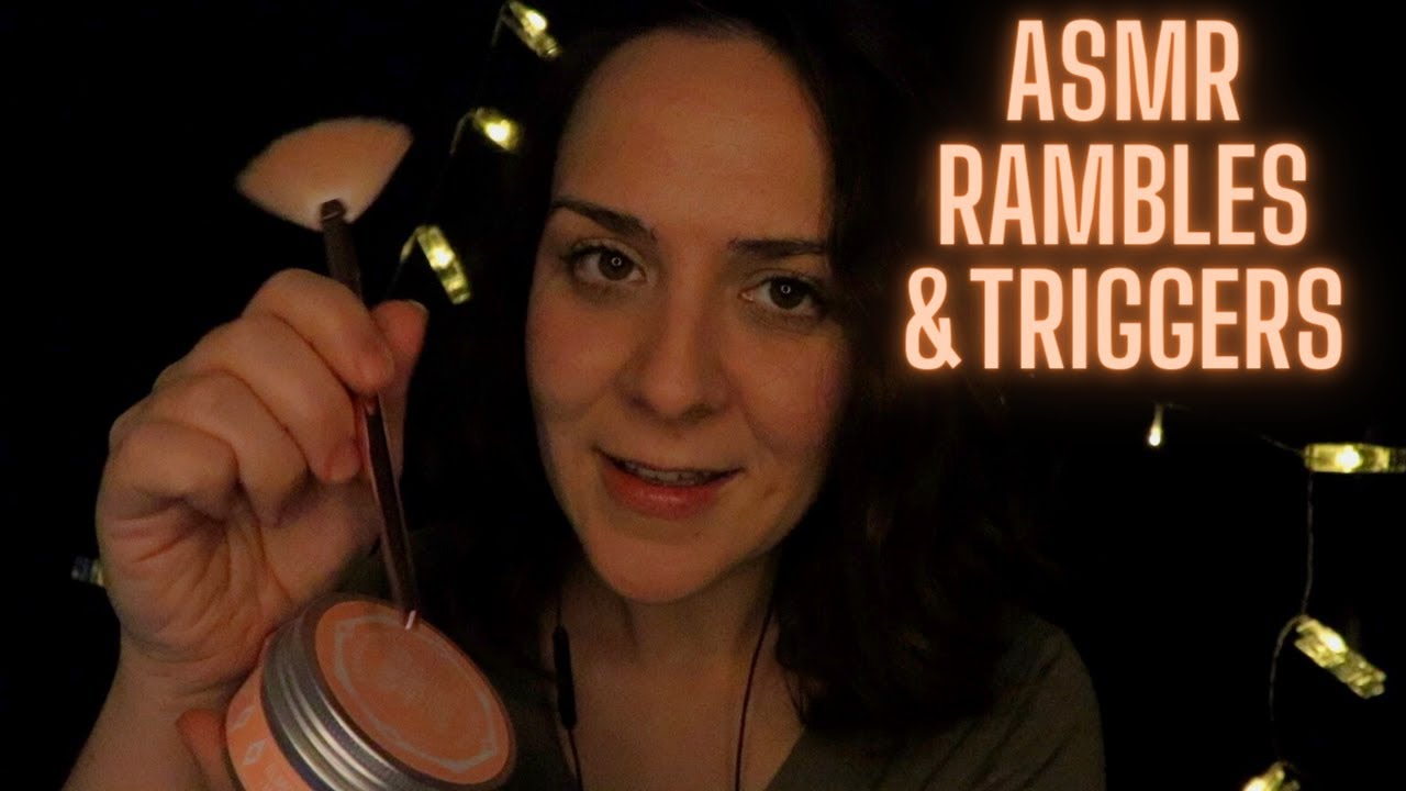 ASMR Rambles and Triggers | Face Brushing | Soft Spoken | Whispers | Tapping - YouTube