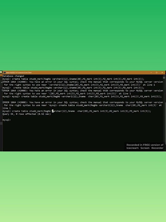 #backendwebdevelopment|| learn SQL through shorts|| seeing the created database||SQL lover ...