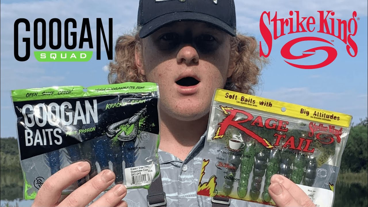 GOOGAN SQUAD KRACKIN CRAW VS STRIKE KING RAGE CRAW!! - YouTube