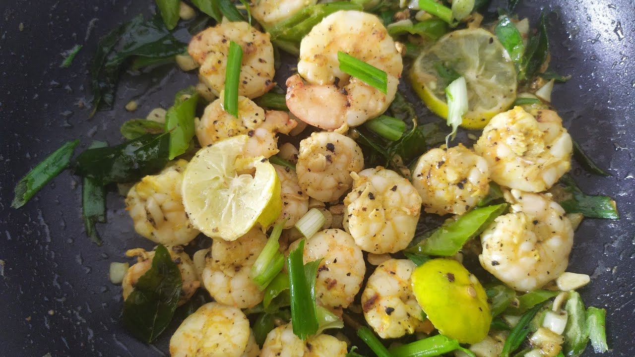 Prawns stir fry / Lemon Prawns 🦐 / Quick starter - YouTube