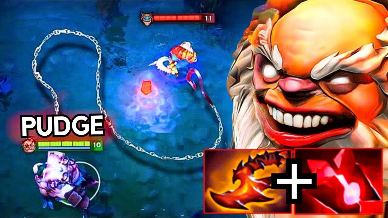 Overwhelming Blink + Bloodstone Builds Pudge 11K MMR 21Kills Safelane ...