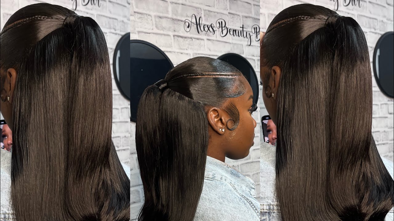 HOW TO: Half up Half down w/ Braids | AlluredByAlex - YouTube